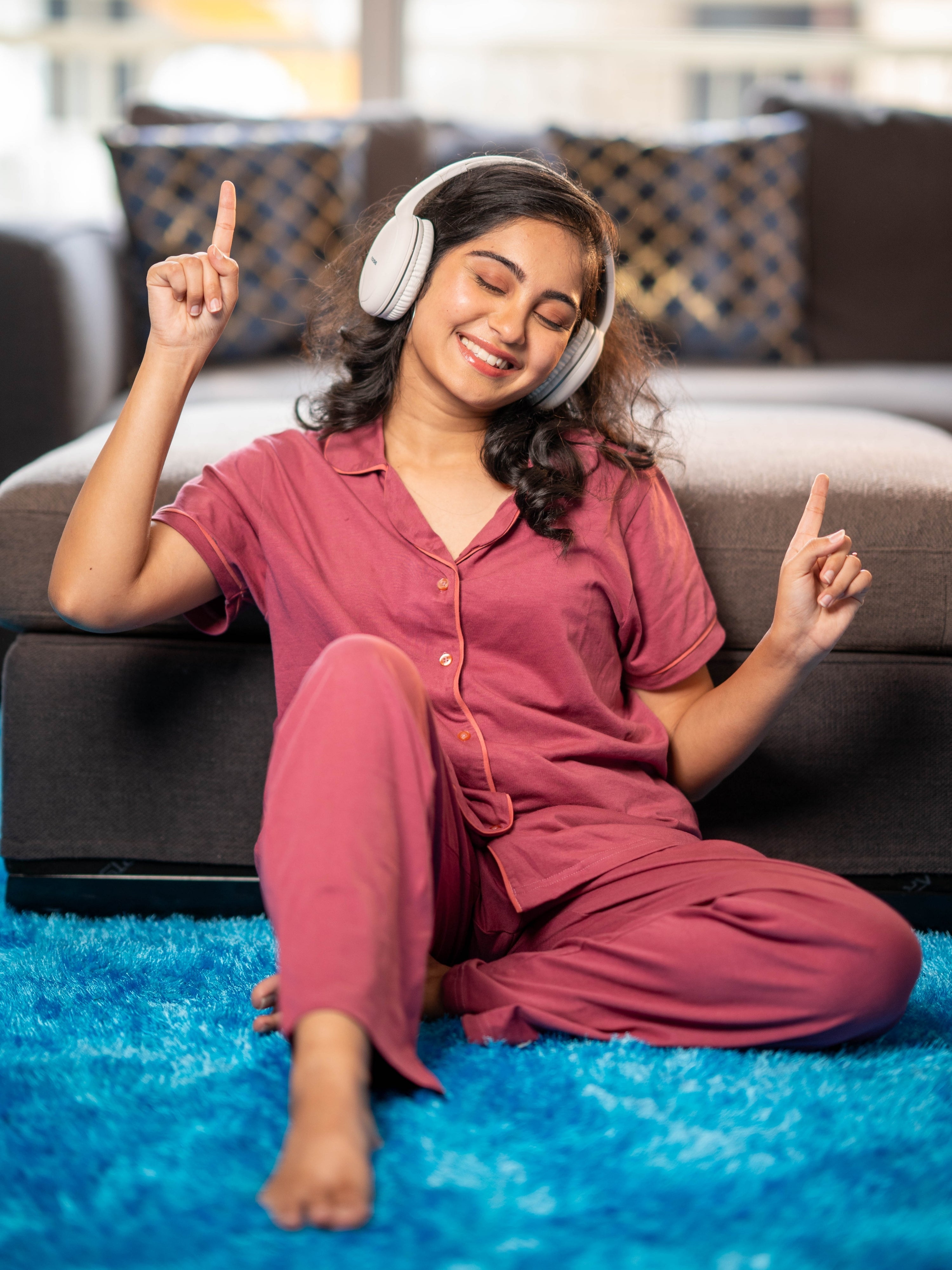 Mauve Beauty Pyjama Set – Tickbox Apparels Private Limited